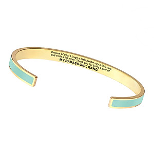 STORYJEWELLERY My Badass Friend Gang Bracelet, Badass Bestie Bracelet, Friendship Bracelet, Matching Bracelet for Best Friend, Enamel Friendship Bracelets for Women