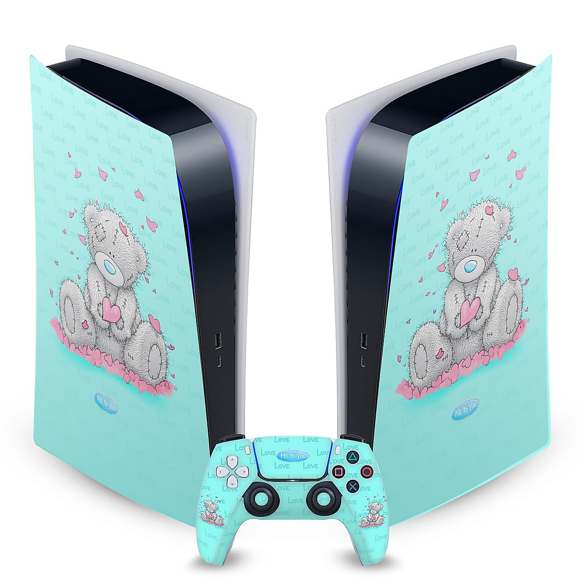 Head Case Designs Officially Licensed Me To You Love Classic Tatty Teddy Vinyl Faceplate Gaming Skin Decal Compatible With Sony PlayStation 5 PS5 Digital Edition Console and DualSense Controller