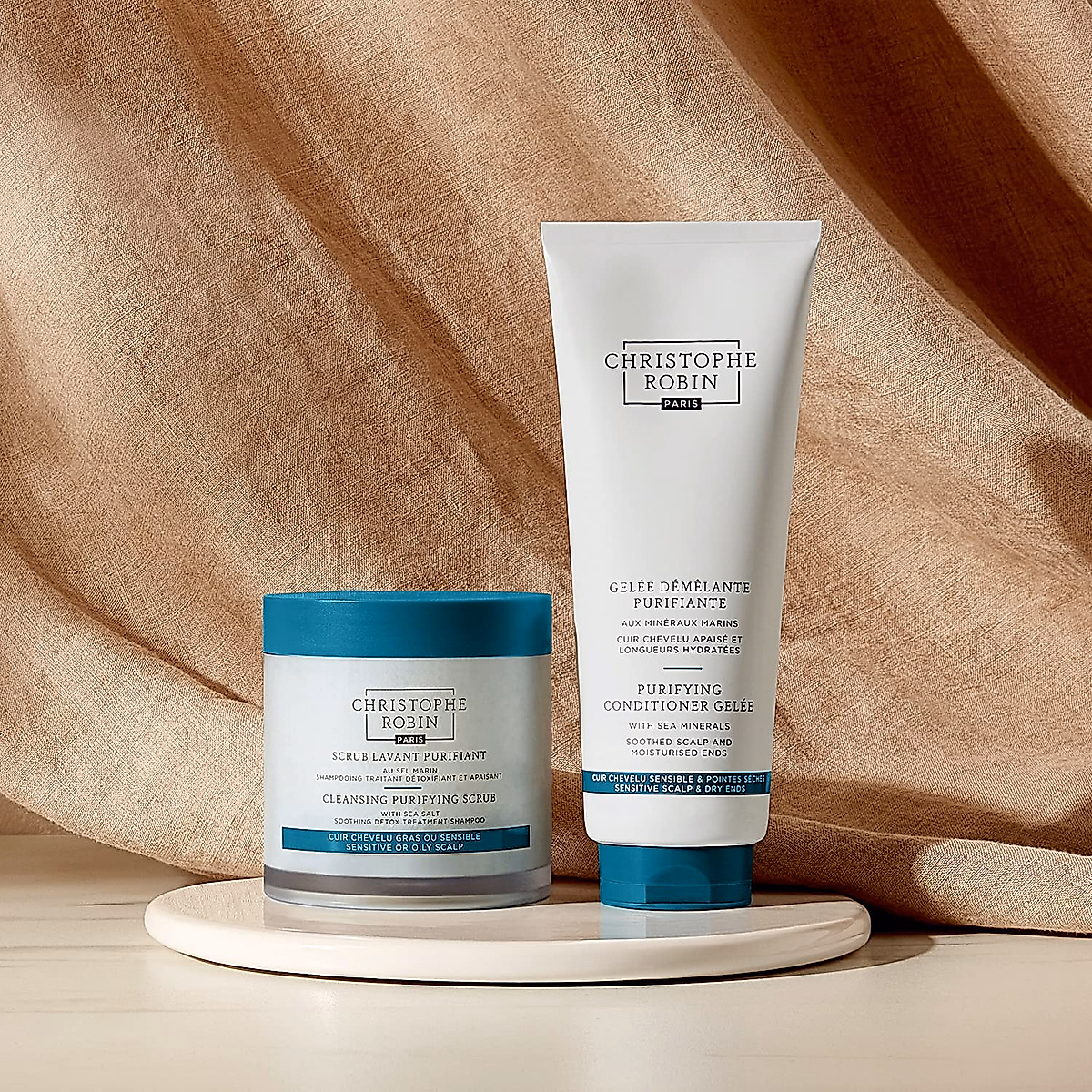 Christophe Robin Purifying Lightweight Conditioner Gelèe With Sea Minerals for Soft Lengths and Oily Scalp 6.7 fl. oz