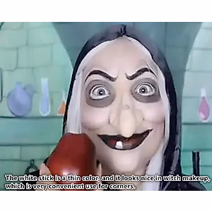 Go Ho 3 PCS Makeup Clown White Cream-Blendable Stick - Eye Black Sticks Face Body Paint Professional Halloween SFX Makeup,Safe Facepaint Nose&Lip Smacking for Sports Festival Makeup(White+Black+Red)