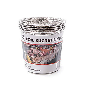 Z GRILLS BBQ Grease Foil Bucket Liners Grill Drip Disposable Aluminum 5/20/25/30 Packs (5 Packs)