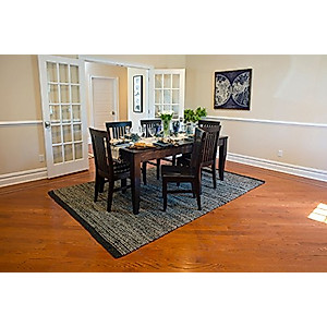 Fab Habitat Striped Rug - Sequoia Black - Handwoven, Natural Fiber, Soft Underfoot - Natural Jute & Wool - Kitchen Bathroom - 2x3 ft