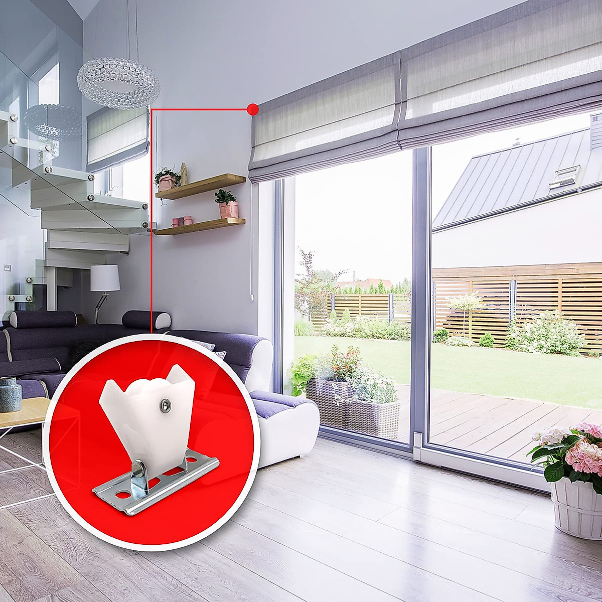 Amazing Drapery Hardware 2 Qty: Small Roman Shade Cord Pulley : up to 3 Cords