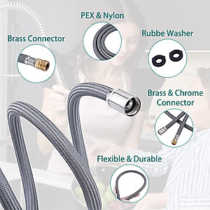 Kitchen Faucet Replacement Hose for American Standard M922367-007220A, Faucet-Supply-Lines, Kitchen Sink Hose Replacement - 59” Hose for Sink Faucet (Faucet Hose)