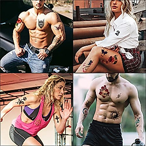 MECOLOUR Printable Temporary Tattoo Paper 5 sets 8.5"X11" for Inkjet printer DIY Image Transfer Decal Paper for Skin, For Celebrate Festivals, Parties, Birthday Bashes,New Year