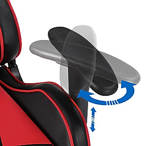 Yaheetech Computer Gaming Chair High Back Ergonomic Desk Chair Racing Style Reclining Chair PU Leather Task Chair with Footrest Headrest/Armrest/Lumbar Support/Height Adjustable