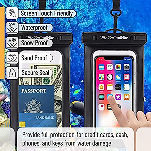 Mr. Pen- Waterproof Phone Pouch, 2 Pack, Waterproof Phone Holder, Dry Bag for Phone
