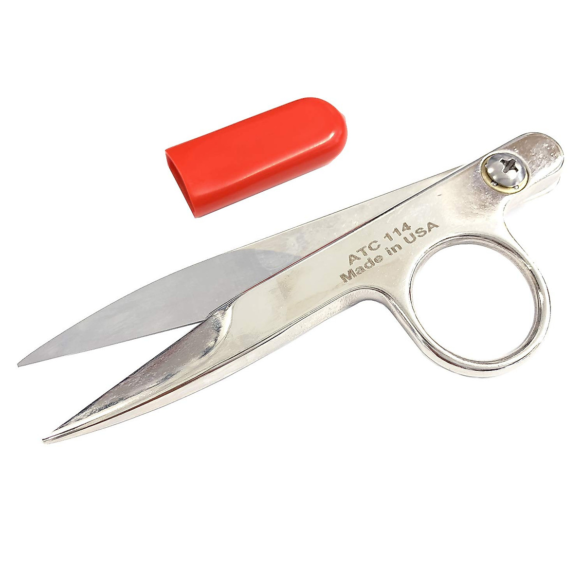 4.5 inch High End Thread Nipper- 100% Made in USA - Professional Series with red rubber safety cap - for Sewing, Tailoring
