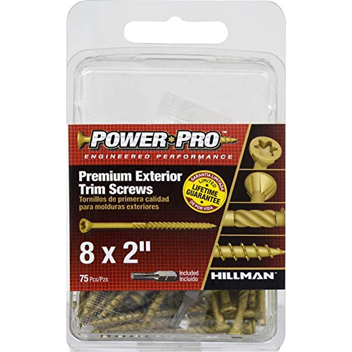 Power Pro 42502 Trim Screws, 75 Pieces, Bronze, 75 Piece