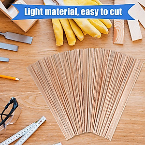 Balsa Wood Sticks 1/8 x 1/8 x 12 Inch Hardwood Square Dowels Unfinished Wooden Strips for DIY Molding Crafts Projects Making (150 Pieces)