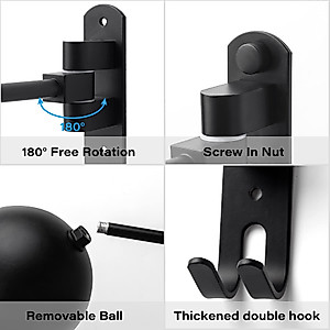 Jcabin Helmet Holder 2 Pack - Versatile Wall Mount for Motorcycle, Hat, and Rugby Helmets - Easy Installation, Rotatable Design, and Bonus Storage Bag
