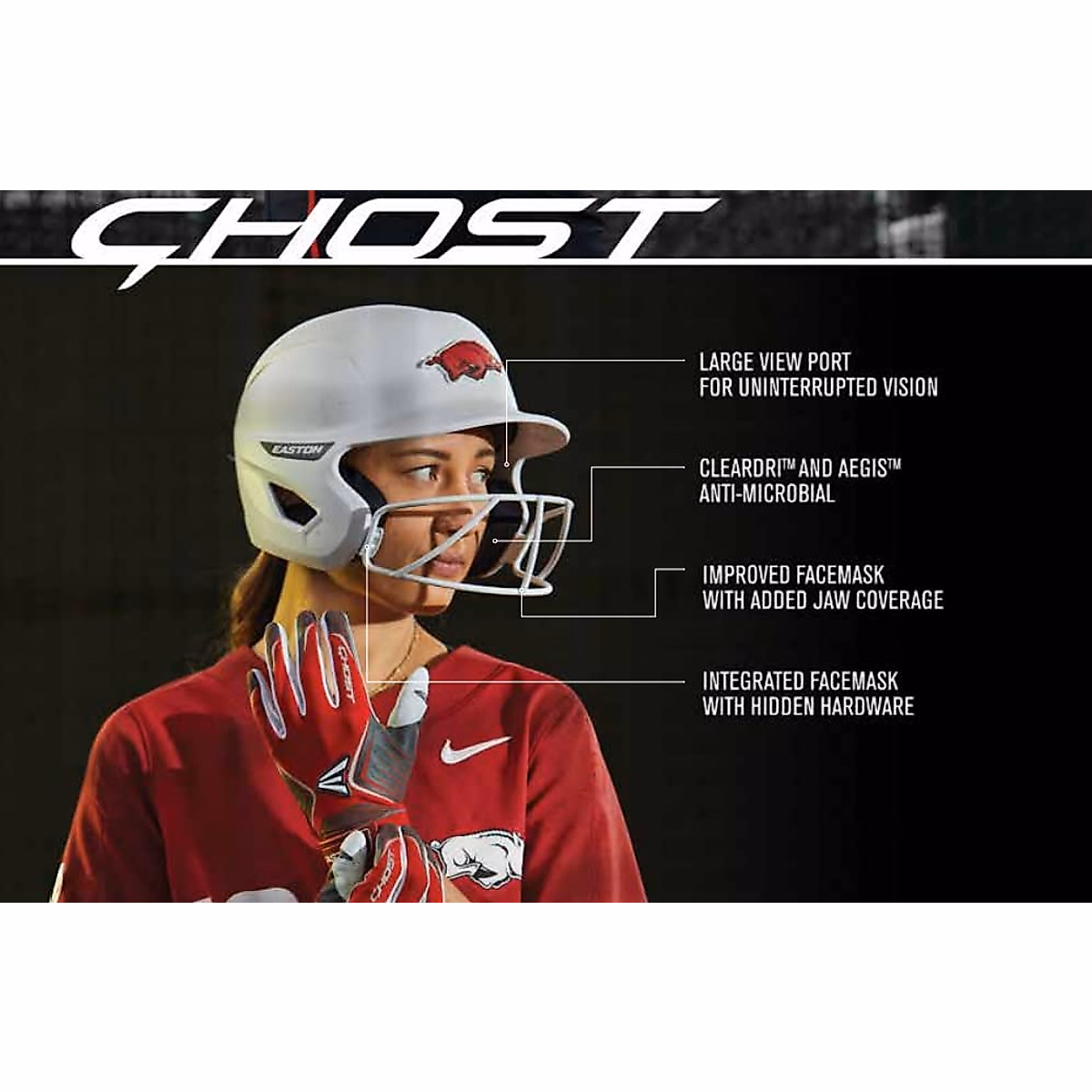 Easton | GHOST Softball Batting Helmet | Matte Charcoal | Large/XLarge