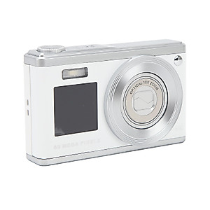 4K Digital Camera, 10X Optical Zoom Vlogging Selfie Camera Auto Focus with 2.88 Inch HD Screen for Beginners, 750mAh Anti Shake Travel Camera for Photography (White)