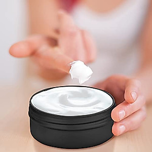 20 Pcs 1 Ounce Aluminum Tin Jar 30 ml Refillable Containers Clear Top Screw Lid Round Tin Container Bottle for Cosmetic,Lip Balm, Cream, Black