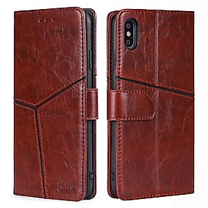 Fansipro Wallet Folio Case for Oppo Reno 2 Z, Premium PU Leather Slim Fit Cover for Reno 2 Z, 3 Card Slots, Good Design, Deep Brown
