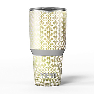 Design Skinz The Golden Honeycomb Pattern - Skin Decal Vinyl Wrap Kit compatible with the Yeti Rambler Cooler Tumbler Cups