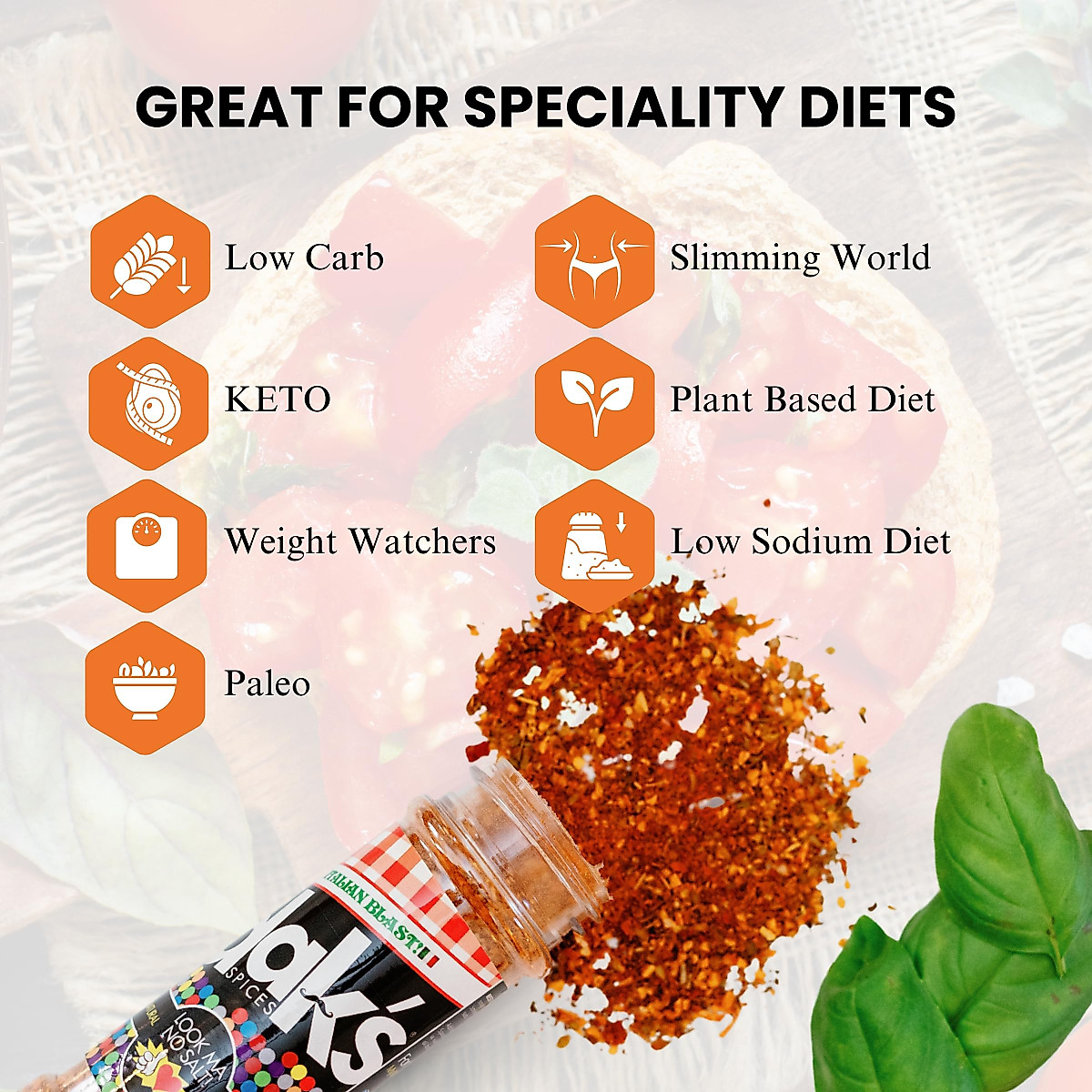 DAK's Spices Kaboom Mouth Watering Seasoning Blend | 100% Salt & Sugar Free | Premium & Healthy Seasoning | MSG Free, Preservative Free, Potassium Chloride Free | Low Carb & Keto Friendly | Perfect for Clean Eating & Adding Flavor to Recipes | 1.5 oz
