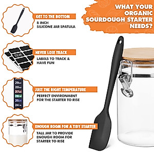 Oscar's Bakery Sourdough Starter Kit & Reusable Bread Bags Bundle- Premium Glass Jar, Digital Recipe, Accessories & Eco-friendly Bread Storage Bags
