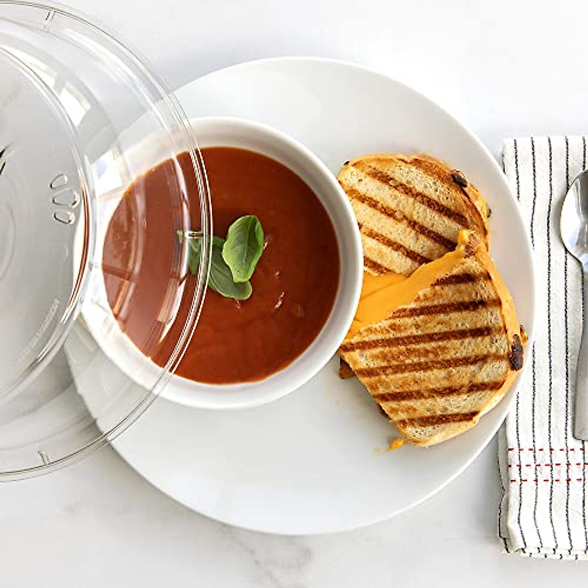 Nordic Ware Plastic Deluxe Microwave Cover, Clear (Set of 2)