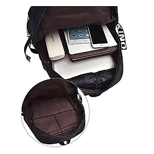 WANHONGYUE Anime TouHou Project Laptop Backpack Rucksack Travel Sports Casual Daypack with USB Charging Port Black / 9