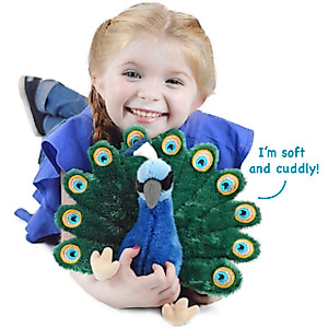 TigerHart Pakhi The Peacock - 10 Inch Stuffed Animal Plush Bird