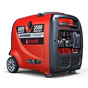 A-iPower SUA4000i 4000 Watt Portable Inverter Generator Gas Powered, Small with Quiet Operation RV Ready for Camping, Tailgate, or Home emergency