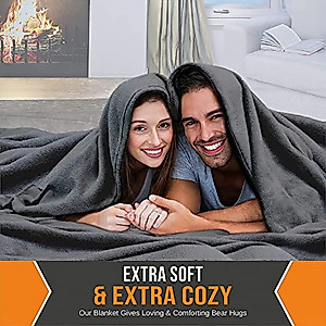 Oversized King Blanket 120x120 - Extra Large Blanket - Biggest Blanket in the World - 10x10 Family Blanket - Super Cozy Fleece Throw - Huge Blanket for Bed - Biggest Gift of 2023 (Dark Gray)