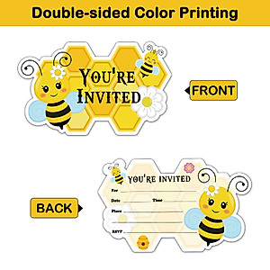 REWIDPARTY Dinosaur Birthday Party Invitations with Envelopes & Stickers（Set of 15） Cute Dinosaur Shaped Fill-in Invitations Dinosaur Theme Party Invites Cards Dino Birthday Party Supplies for Kids