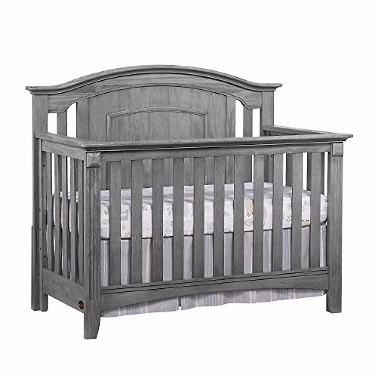 Oxford Baby Willowbrook 4-in-1 Convertible Crib, Graphite Gray, GreenGuard Gold Certified