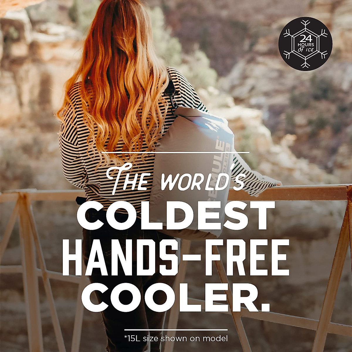 ICEMULE Classic Small Collapsible Sling Strap Cooler – Hands Free, 100% Waterproof, 24+ Hours Cooling, Soft Sided Cooler for Hiking, Camping & Fishing, 10 Liter, Fits 12 Cans + Ice