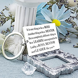 Boss Gifts for Men Lady Women Appreciation Supervisor Mentor Leader White Elephant Keychain Office Stocking Stuffers Christmas Gift Boss, Silver