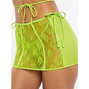 Savage X Fenty, Women's, Caged Lace Skirt, Fuji Apple Green, M