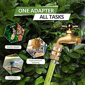 Litorange 1 Pack 1-1/16" Fine Thread (Female) Lead-Free Self-Draining Vacuum Breaker, PK 1390 Replacement Hose Bib Backflow Preventer with washers and Sealing Tape for Garden & indoor Spigot