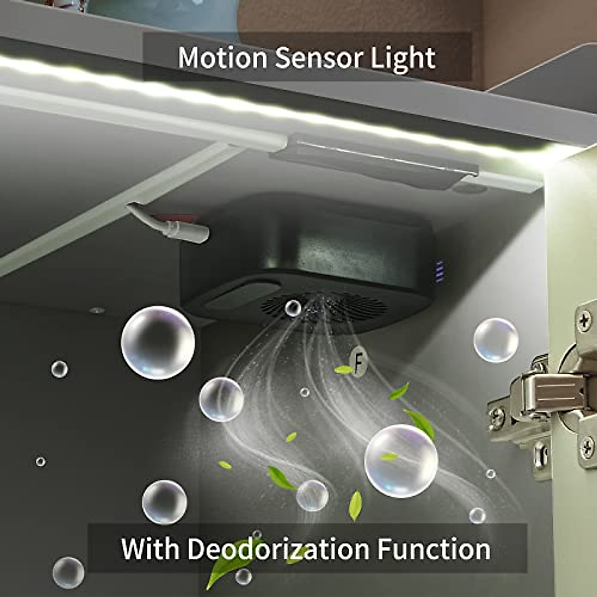 OLD CAPTAIN Shoe Storage Cabinet, 5-Tier Modern Entryway Organizer Cabinet with Door,Deodorisation and Automatic Lighting (White Rattan)
