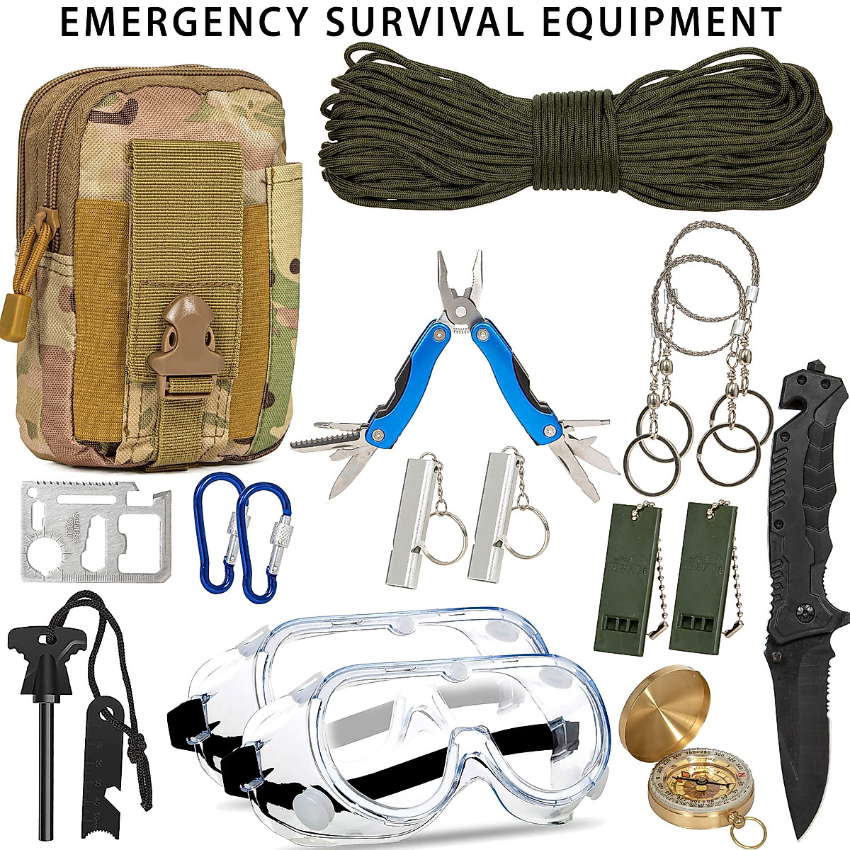 UrbanPrepp Complete 72 Hour Survival Kit - 2 Person Survival Kits, Deluxe Bug Out Bag, Emergency Bugout Backpack for Floods, Blackout, Disaster Preparedness Earthquake Supplies, Survival Pack