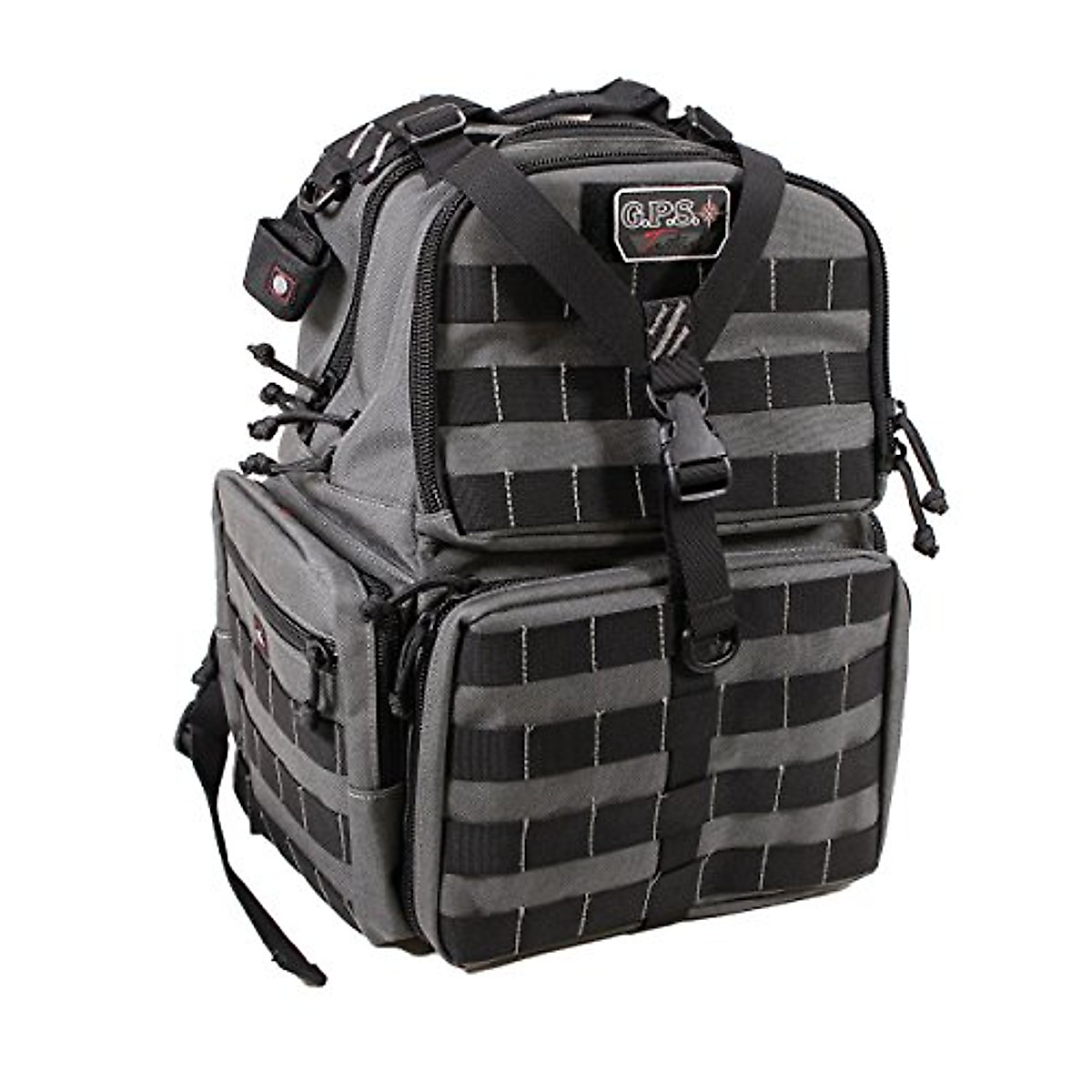 G5 Tactical Range Backpack | Gray | 3 Handguns Capacity | MOLLE Webbing | Durable Waterproof Stain-Resistant Shooting Tactical Gear