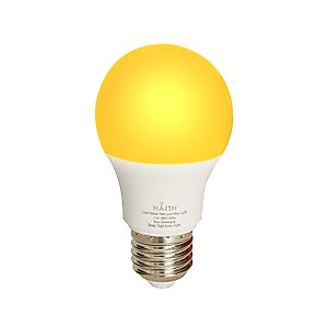 Harth Warm Light Bulbs, Sunset Red Light Bulb for Sleep, Amber Light Bulbs, No Blue Light, Colored Light Bulbs. 7 Watts 500 Lumen 40 Watt Equivalent Bedroom Lamp.