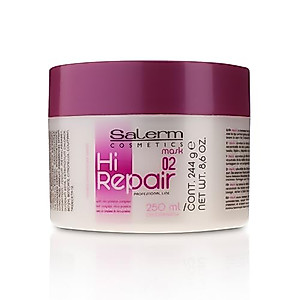 Salerm - Repairing Hair Mask - Hi Repair Mask 02-250 ml - Deep Hydration for Damaged Hair - Repairs and Rejuvenates - Shinier and Softer Hair - Immediate Effect