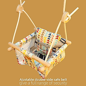 Hanging Baby Swing Outdoor Baby Swing for Infants Hanging Swing Chair for Baby Outdoor Canvas Toddler Swing Indoor Outdoor for Outside Tree Backyard Indoor Baby Swing Hammock