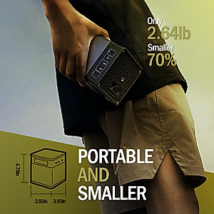 138.3Wh Portable Power Station Power Bank Compatible with AC outlet(Sold Separately),Solar Generator Camping Laptop Portable Charger with DC(120W Peak)/LED Flashlight for Home,Outdoor,Emergency