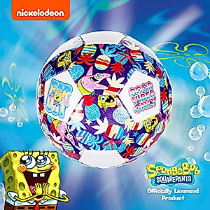 Capelli Sport Spongebob Squarepants Soccer Ball Size 5, Patrick Star and Pineapple Design Officially Licensed Futbol for Boys and Girls Soccer Players, Multi