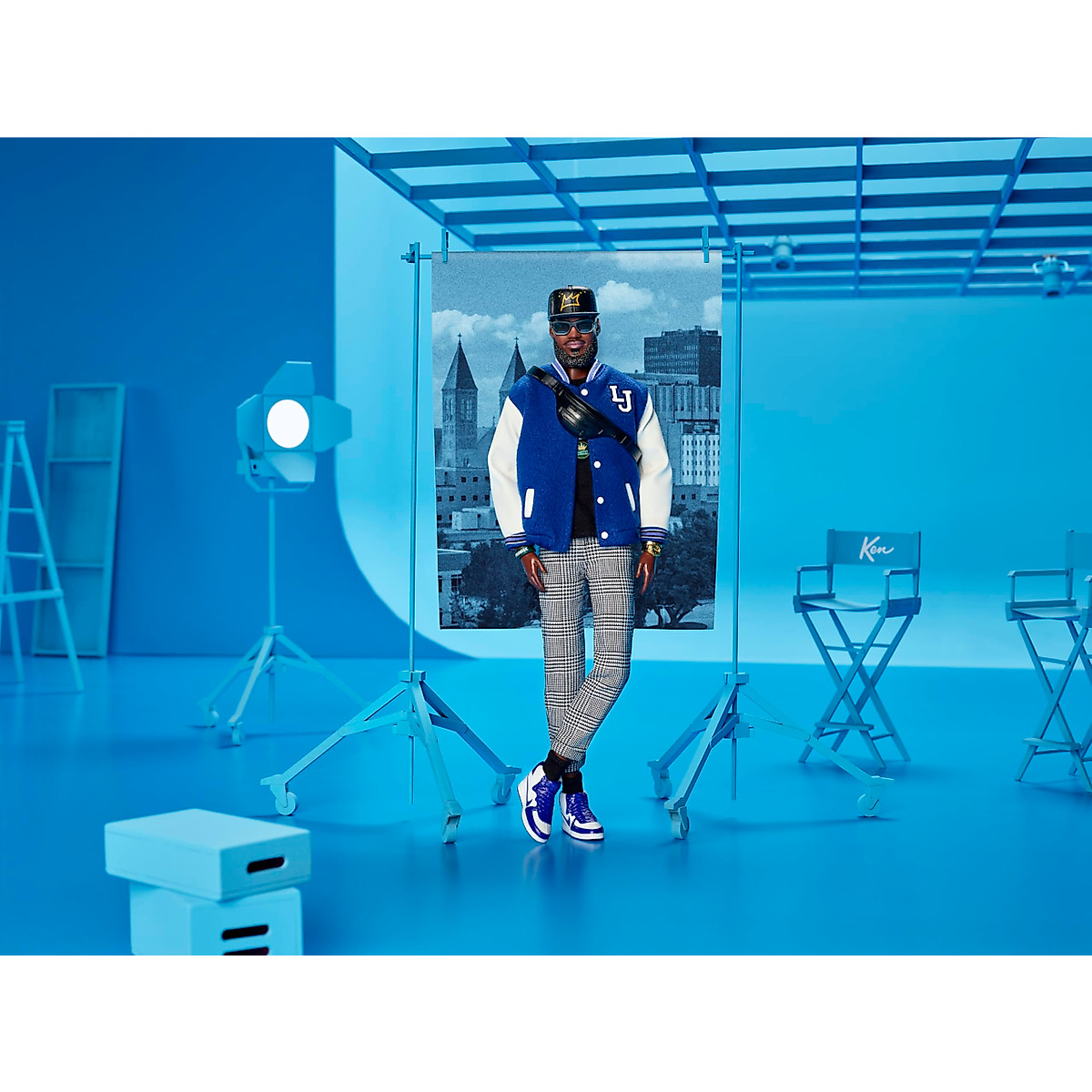 Barbie Signature Lebron James Kenbassadors Doll Collectible with Varsity Bomber Jacket Outfit & Accessories Including Headphones, Sunglasses, & More