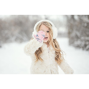 Slivery Color Toddler Gloves Kids Mittens Winter Warm Lined Fleece Gloves Waterproof Baby Boys Girls