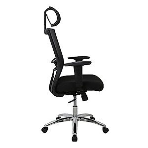 Home Ergonomic Office Chair Mesh Office Chair with Wheels，Office Desk Chair with Lumbar Support Armrest Executive Rolling Swivel Adjustable Height Mid Back Task Chair for Adults, Black