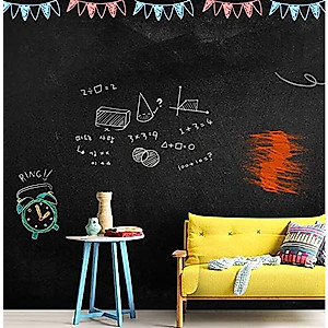 Chalkboard Paper 2 Rolls-Chalkboard Vinyl Sticker Wallpaper (17.4" x 78.7")