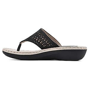 CLIFFS BY WHITE MOUNTAIN Women's Compact Sandal, Black/Nubuck, 9 W