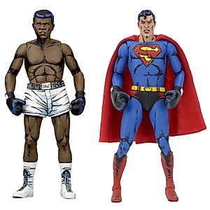 NECA DC Comics Superman vs Muhammad Ali Special Edition Action Figure (2 Pack), 7", multi-colored