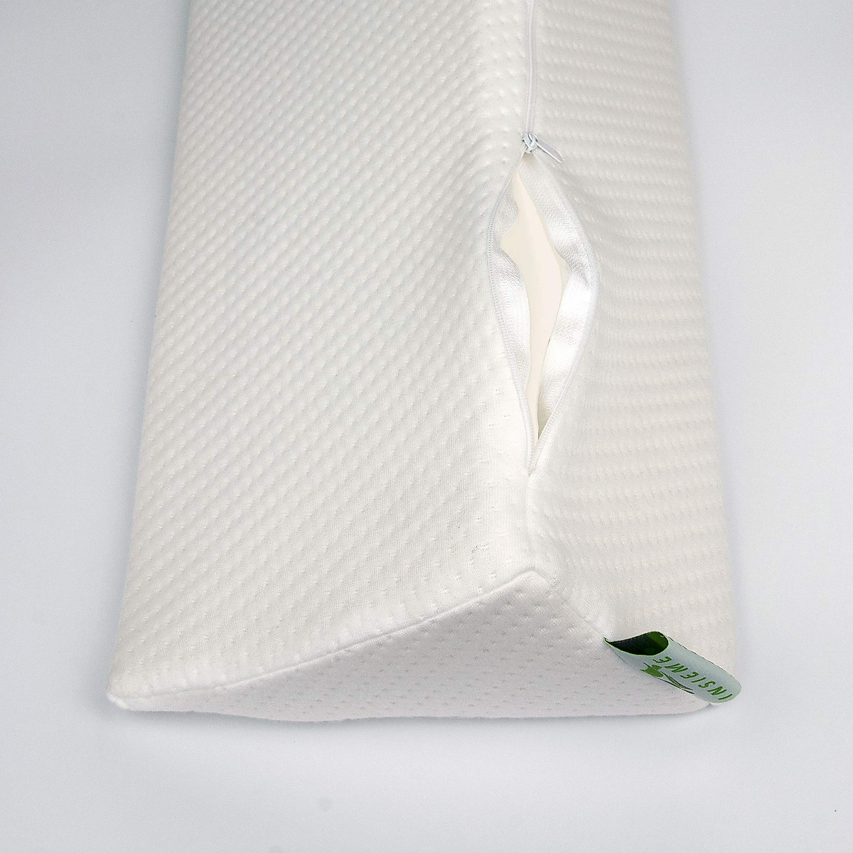 Insieme King Size Headboard Gap Filler (White). Long Bed Wedge Pillow for Covering Cracks Between Bed & Headboard or Wall with Pillow Support (76x8x6 inch)