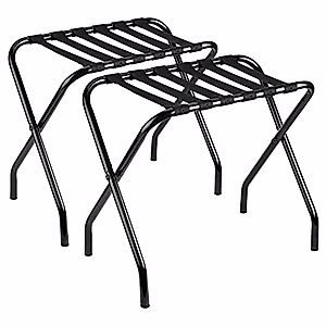 Ulimart Luggage Rack 2Pcs Upgraded Suitcase Stand,Folding Steel Frame,Luggage Rack For Guest Room,Luggage Rack For Suitcases For Bedroom,Easy Assembly Guest Room Essentials