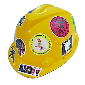 TreeArm Hard Hat Stickers Set of 32 Funny Water Proof Helmet Sticker and Decals with American Flag for Hard Hats Construction Helmet and Tool Box 2.5-3.5 Inch Size